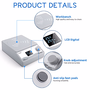 HYCC Digital Magnetic Stirrer Laboratory Stir Plate Plate with Timing Function (LCD Display Stirring Type)