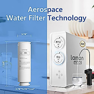 Lamon R1PRO RO Replacement Filter, Replacement for R1PRO Reverse Osmosis System, 2-year Lifetime