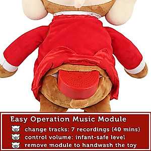 Vosego Amadeus Mozart Virtuoso Bear, 40 mins Classical Music for Babies, Educational Toy for Infants Kids Adults