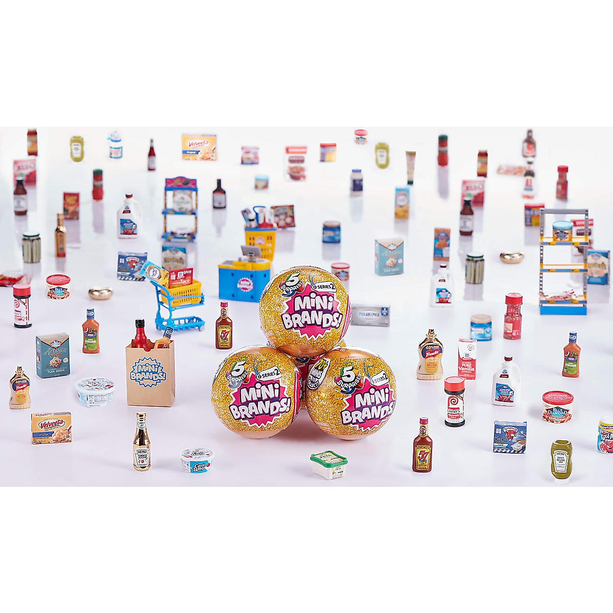 5 Surprise Mini Brands Series 2 Collector's Kit by ZURU (3 Capsules + 1 Collector's Case) - Amazon Exclusive Mystery Capsule Real Miniature Brands