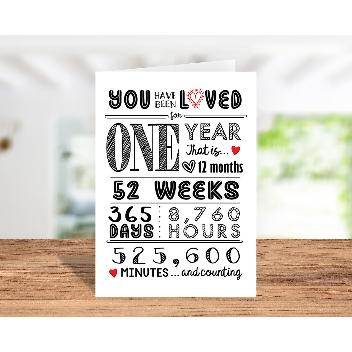 Katie Doodle - Super Cute, 1st Birthday Card, (Handmade in USA), 1 Year Old Girl Birthday Gift, 1 Year Old Boy Birthday Gift, One Year Old Girl Birthday Gifts (Years Loved)