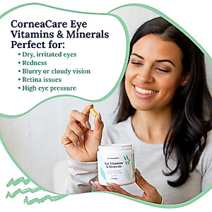 CorneaCare Eye Vitamins and Minerals - Multivitamin | Eye Vitamins for Vision | Eye Health Vitamins | Dry Eye Supplements | Eye Health Supplements | Vision Vitamins for Eyes | 60 Tablets