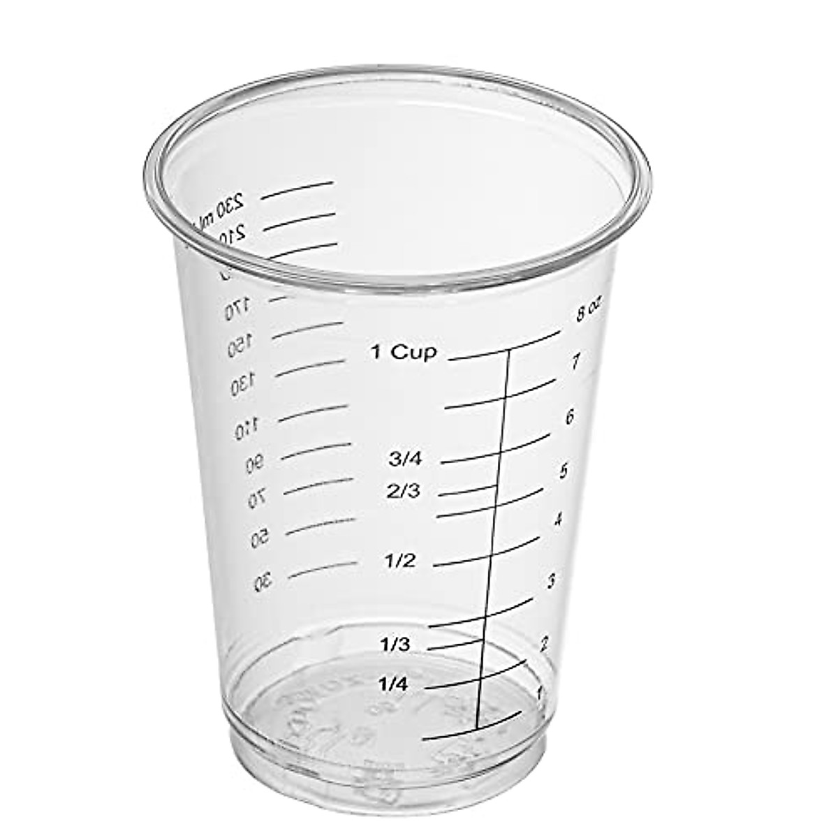 50 Disposable Measuring Cups - 8 Oz | Resin Mixing Cups For Epoxy Resin | Plastic Measuring Cups | Liquid Measuring Cups | Dry Measuring Cups | Paint Mixing Cups | Baking Supplies | Baking Tools
