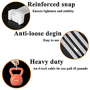 Comrun 4 Inch White Cable Tie Zip Ties Nylon Zip Ties Plastic Ties 100Pcs