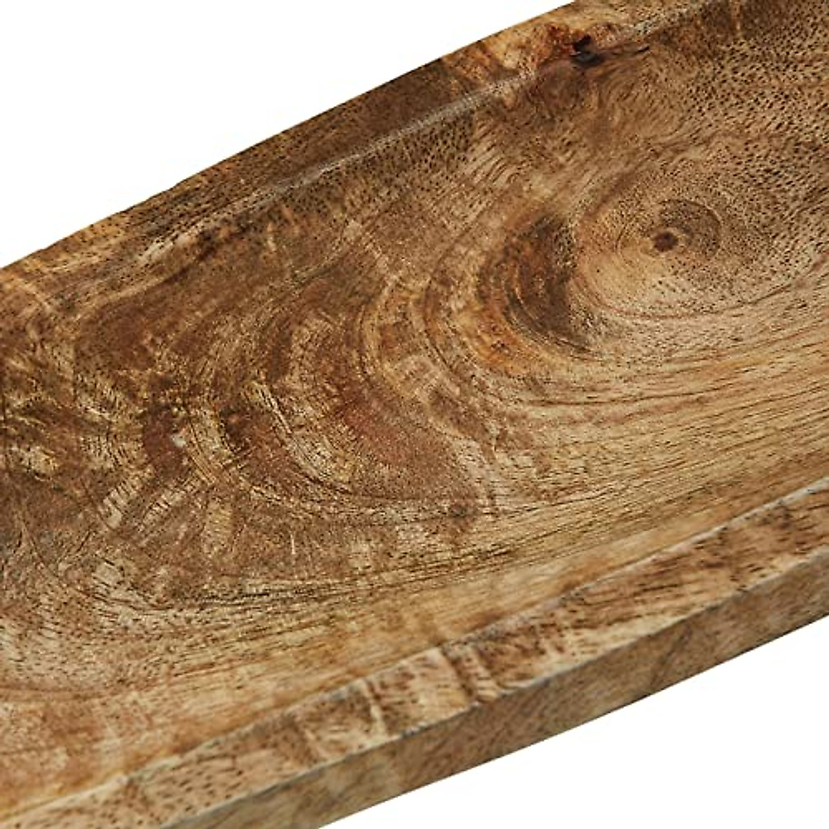 Creative Co-Op Boho Oval Wood, Natural Tray