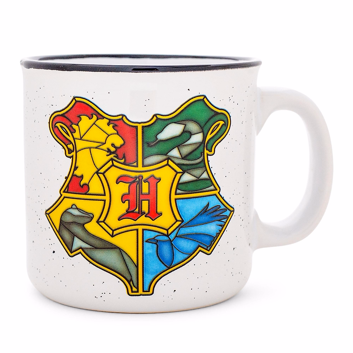 Silver Buffalo Harry Potter Hogwarts Crest Camper Ceramic Mug, 20 Ounces