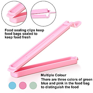 40 PCS Sealing Clip Bag Plastic Bag Chip Clips Large Size Food Clips Bag Clips for Food Storage Kitchen and Home (5.9in x20, 4.72in x20)
