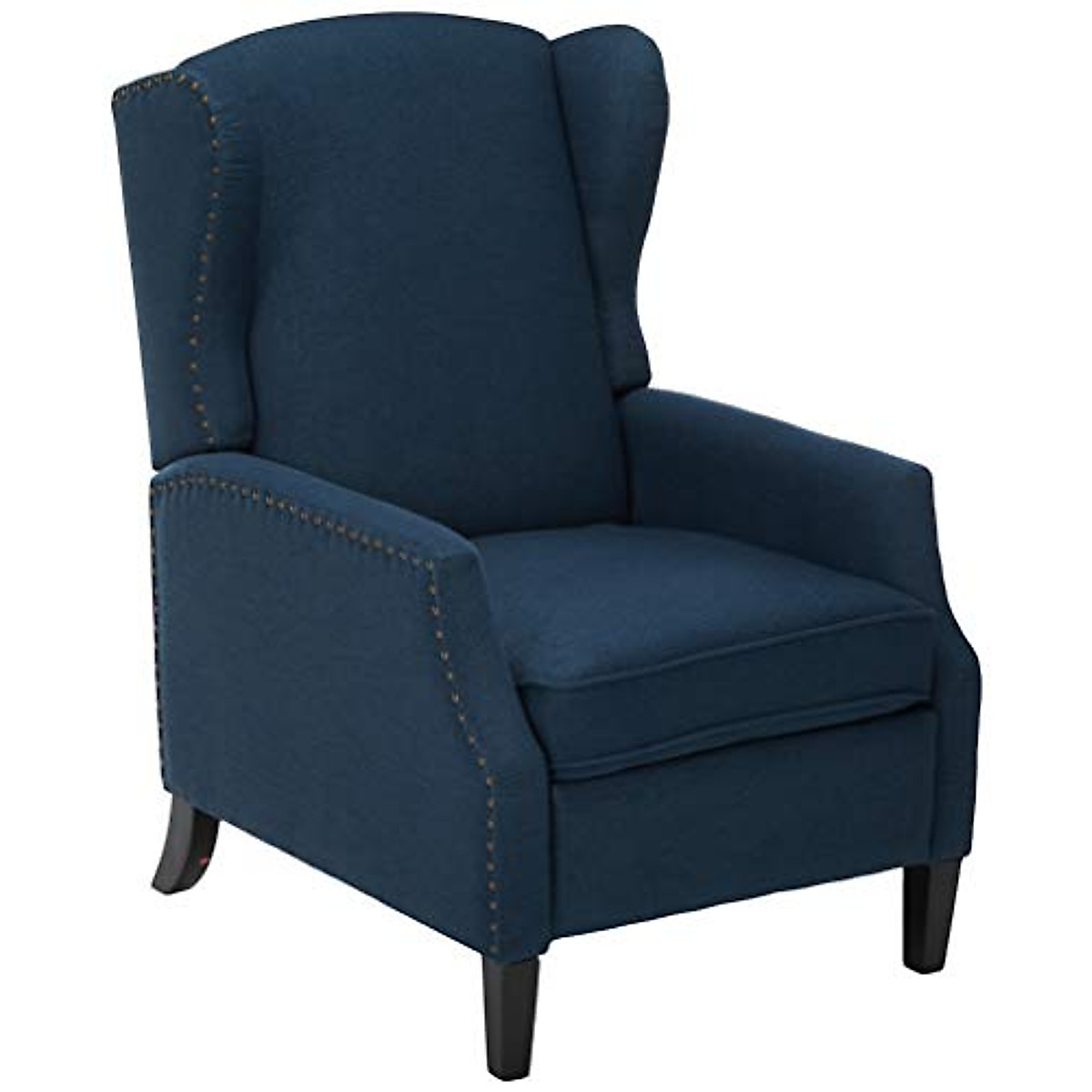Christopher Knight Home Wescott Weyland Wingback Traditional Fabric Recliner (Navy Blue)