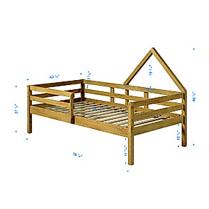 P'Kolino Casita Loft/Bunk Bed, Single Bed, Floor Bed Bundle - Solid FSC Certified Wood - Natural Wood