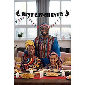 Fishing Theme Banner Funny Party Decor - Best Catch Ever - Funny Party Banner for Wedding/Engagement/Bridal Shower/Anniversary Party Supplies