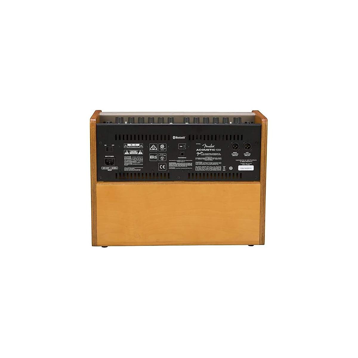 Fender Acoustic Guitar Amp, 100 Watts, with 2-Year Warranty Bluetooth Speaker, 8 Inch Full-range Speaker, 14Hx18.5Wx9.25D inches, Wood, Natural Blonde