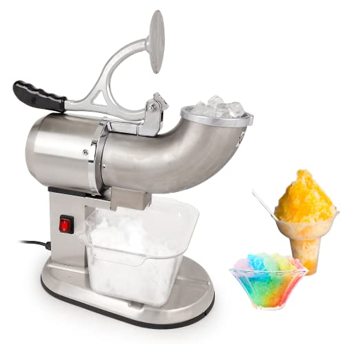 Tartle Kitchen - Stainless Steel Dual Blade Ice Shaver Snow Cone Maker Machine - Summer Parties & Refreshing Treats - Durable Easy to Use & Clean - Ideal for Catering, Restaurant & Commercial Kitchens
