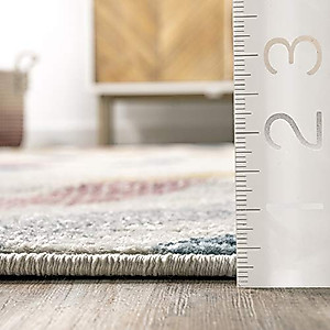 nuLOOM Neveah Contemporary Chevron Area Rug, 6' 7" x 9', Beige