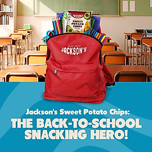 Jackson’s Sweet Potato Kettle Chips with Sea Salt made with Premium Avocado Oil (1.5 oz, Pack of 10) - Allergen-friendly, Gluten Free, Peanut Free, Vegan, Paleo Friendly - Shark Tank Product