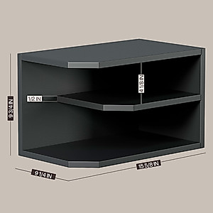 DIZAII Floating Nightstand Set of 2, Floating Bedside Table, Wall Mounted Nightstand, Wall Mounted Bedside Table, 3 Tier Floating Night Stand for Bedroom, Living Room, Office