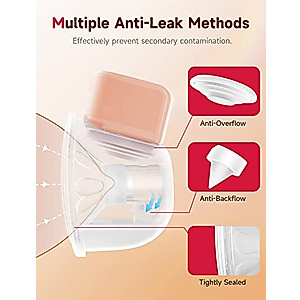 Electric Breast Pump, Hands Free Breast Pump for Breastfeeding Moms, Leak Proof Wearable Breast Pump, Breast Pump with 3 Modes, 9 Levels, Low Noise, Pain Free, USB C Charging