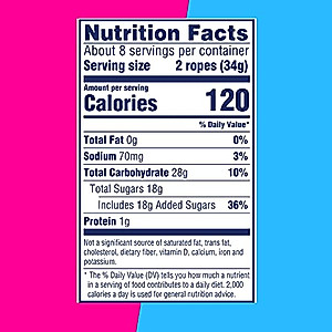 SweeTARTS Soft & Chewy Ropes Candy, Tangy Strawberry Flavor, 9 Ounce Pouch