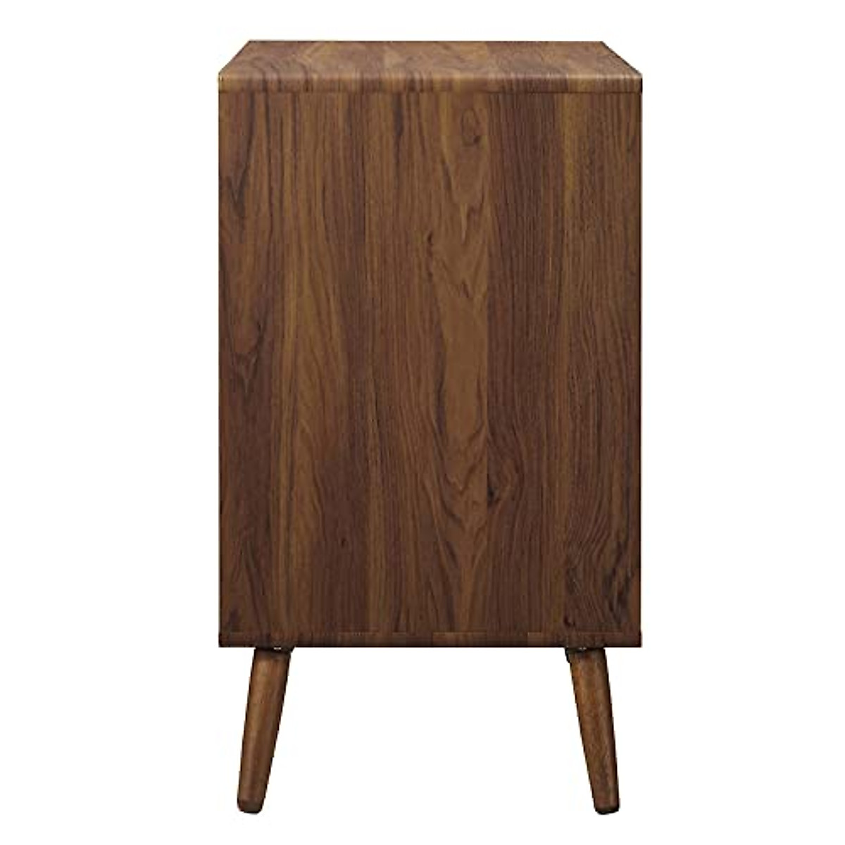 Modway Transmit Mid-Century Modern Wood Walnut White, 3-Drawer Chest