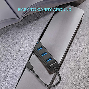 4-Port USB C Hub, KEYMOX Compact Size Type C Adapter with 4 USB 3.0 Ports USB Type C Hub for MacBook Pro 2019/2018/2017, Google Chromebook Pixelbook, XPS, Samsung S9/S8 and More USB Type C Devices