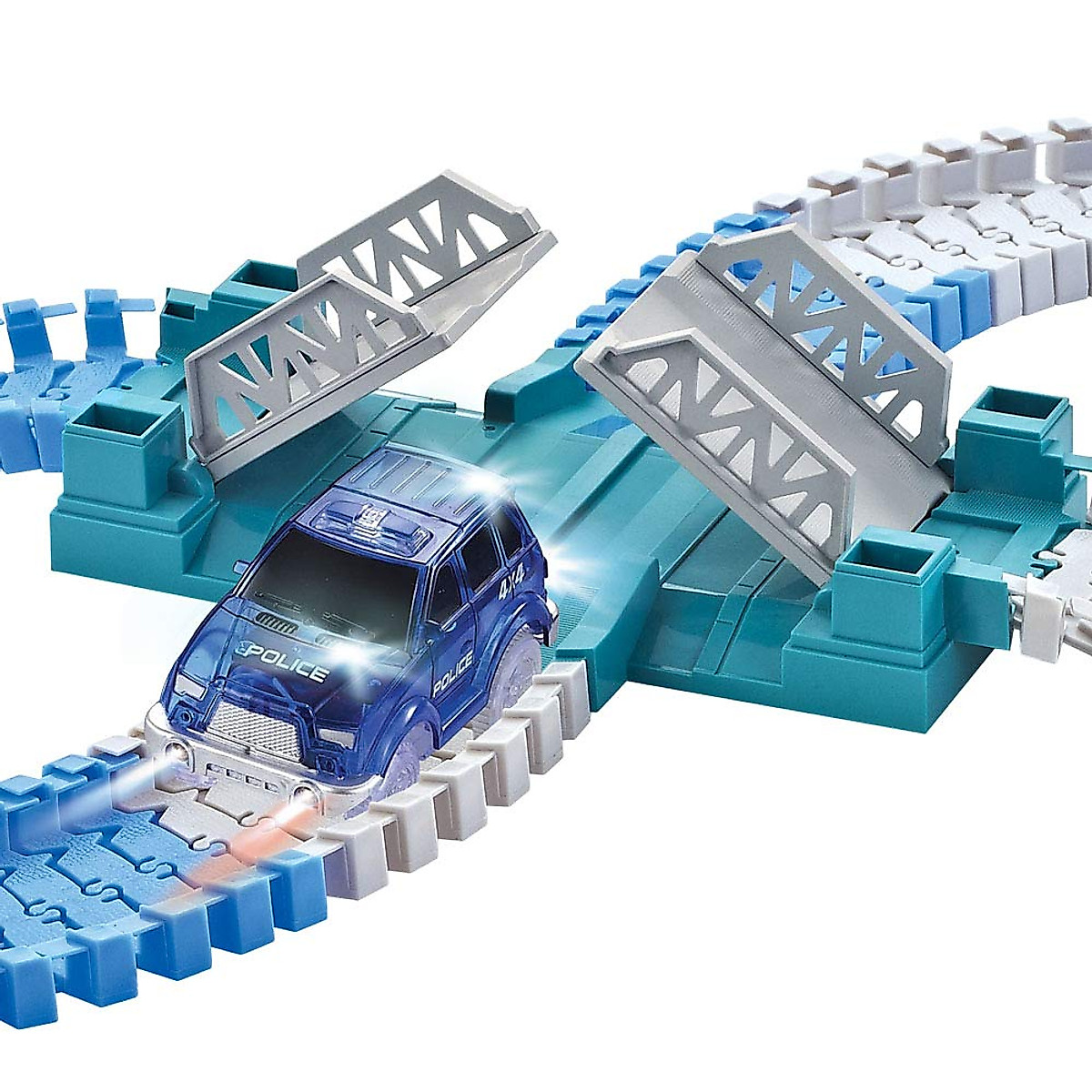 QUOXO Toy Track Car Replacement Only Lane Intersection Accessory for Tracks Playset Add on, Active Bridge Only not Include Toy Car(Activity Bridge)