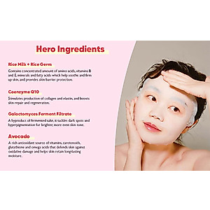 ParadiseGal 10 Face Masks Korean Skin Care - Soothing Collagen Infuser with Rice, Coenzyme Q10, Niacinamide, Ceramide | Best face mask skin care for all skin types (Soothing)