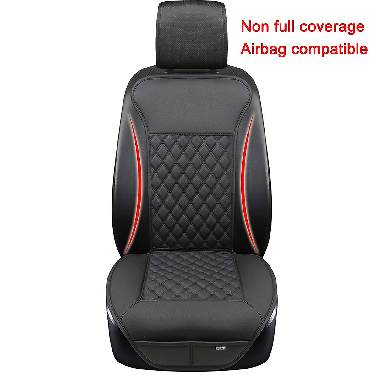 Black Panther Car Seat Cover, Luxury Car Protector, Universal Anti-Slip Driver Seat Cover with Backrest(1 Piece, Black)