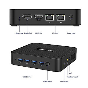 Mini PC GK41 Mini Desktop Computers 8GB DDR4 128GB SSD Intel Celeron J4125 Processor Dual LAN Mini PC, Digital Mic, Business Small PC 4K HDMI/DisplayPort HTPC, Dual Band Wi-Fi Micro PC