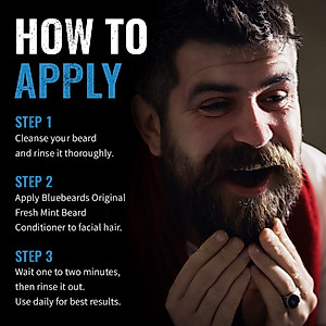 Bluebeards Original Fresh Mint Beard Conditioner for Men, 8.5 oz. - Beard Softener Infused with Peppermint Oil to Deeply Condition, Soften, and Moisturize Your Beard and Skin Underneath - Made in USA