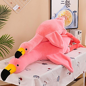 Yuthsona Pink Flamingo Stuffed Animal Plush Pillow Toys Giant Stuffed Animal Plush Doll Cozy Flamingo Plush Sleeping Pillow Gifts for Kids Birthday Decoration