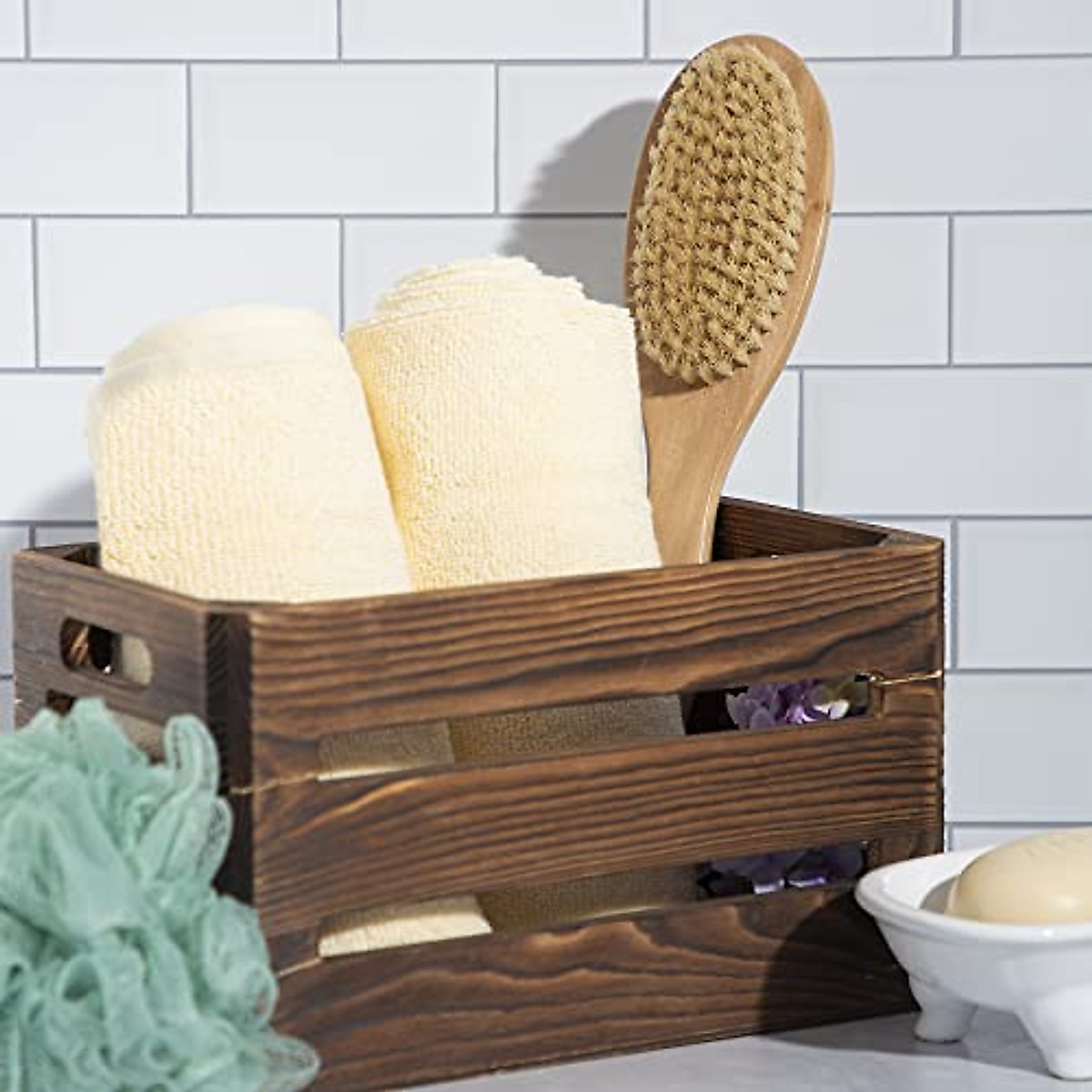 Rae Dunn Hand Towels, Embroidered Decorative Hand Towel for Kitchen and Bathroom, 100% Cotton, Yellow- Blessed/Family, 16"x 28"