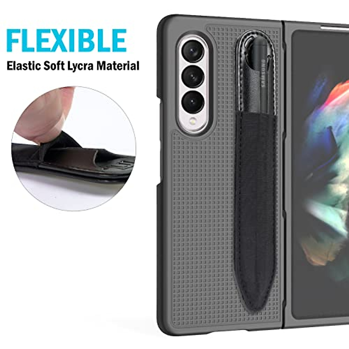 Universal Stylus Holder, [2-Pack] Nakedcellphone Sleeve Carrying Case Slot for Samsung Galaxy S-Pen Fold Pro - Adheres to Phone, Tablet, Z Fold 3, Z Fold 4, Z Fold 5, S21 Ultra 5G, Case, etc