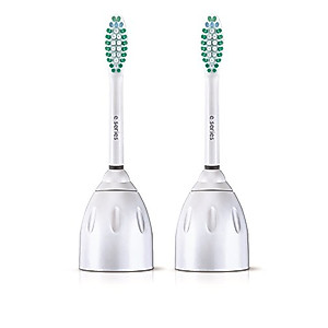 Philips Sonicare Genuine E-Series Replacement Toothbrush Heads, 2 Brush Heads, White, HX7022/66