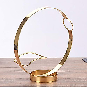 ZHIQ Single Bottle Countertop Wine Holder, Free Standing Metal Wine Rack, Wine Bottle Storage Holder, Display Shelf for Tabletop, Silver/Gold/Bronze