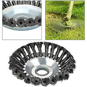 YILUFA Steel Wire Trimmer Head,Stainless Steel Garden Lawn Mower Blade Grass Trimmer Brush Cutter Head Accessory,(7.87in)