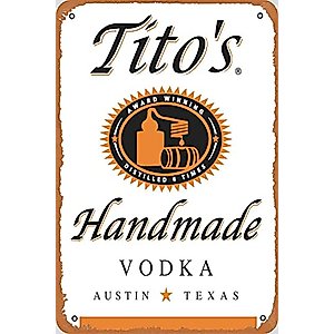 Metal sign - Titos Vodka Taster Poster Bar Wall Decor 8 X 12 Inch