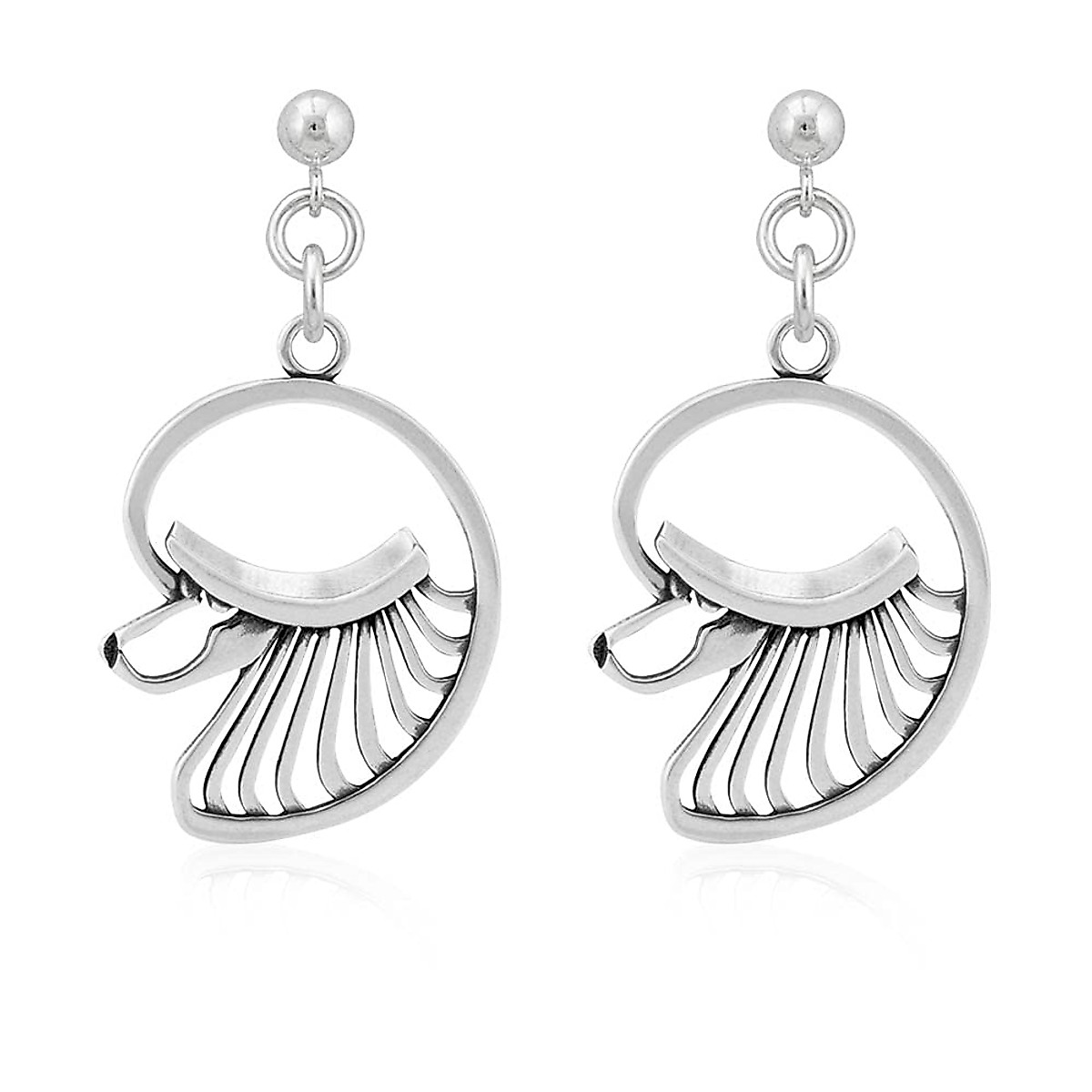 Sterling Silver Poodle Earrings, Jewelry Gifts for Poodle Owners - Head