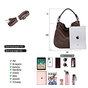 Leather Purses and Handbags Hobo Crossbody Bags Women, Ladies Shoulder Totes Purse with Adjustable Strap for Cross Body Style