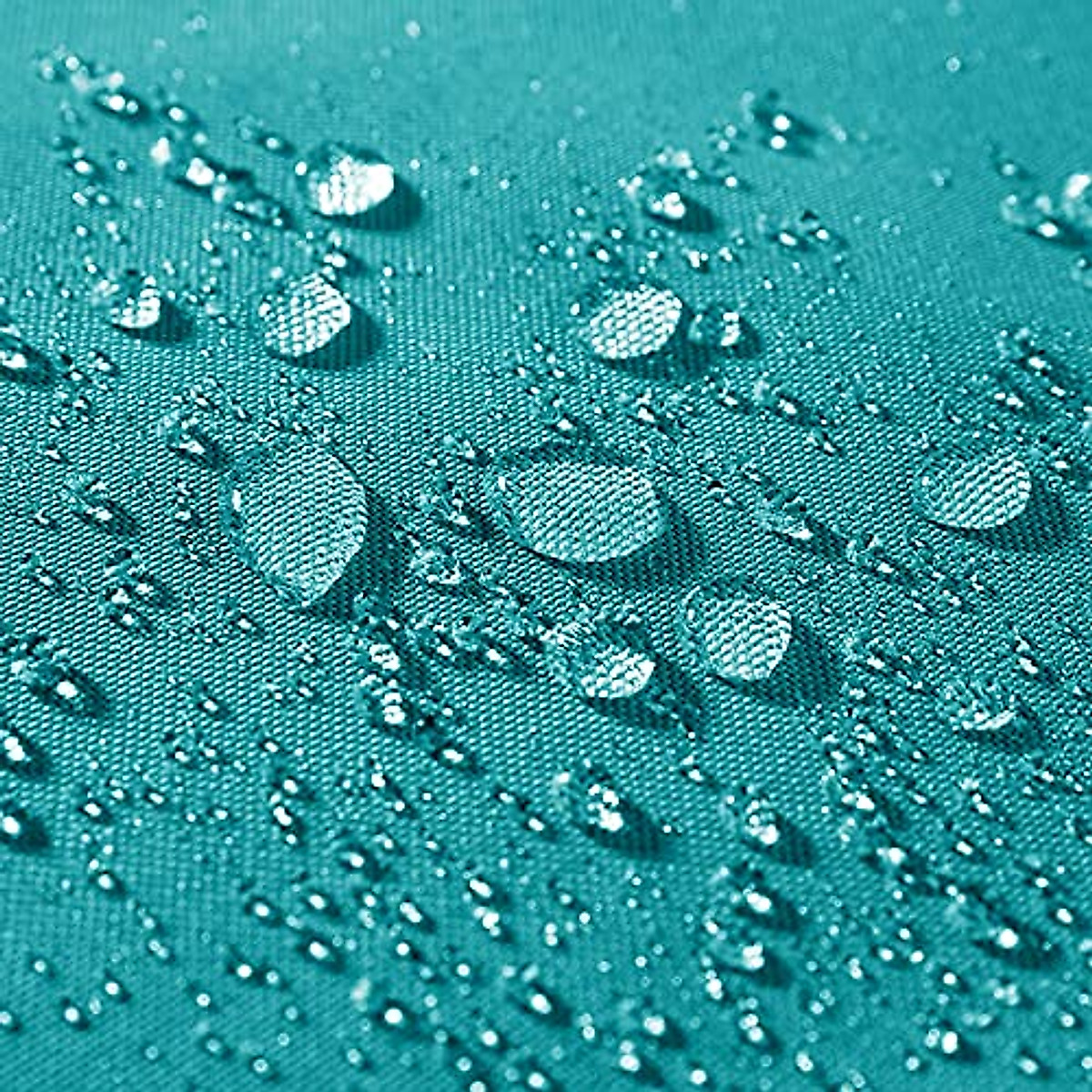 Pack of 2 Decorative Outdoor Waterproof Pillow Covers for Patio Tent Garden Balcony Farmhouse Sunbrella Outside Square Lumbar Pillow Cover Case (Blue-Green)