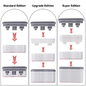 8Pcs Bidet Height-increasing Pads Toilet Seat Risers Toilet Lid Rubber Bumpers with 2 Heights Adjustment Grey & Clear Self Adhesive Universal Bidet Bumpers Replacement Bumpers for Toilet Seat