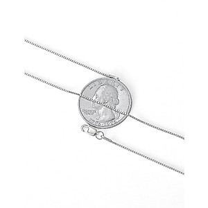 ASHINE Silver Chain Necklace for Women Sterling Silver Necklace Extender (1mm Box Chain Lobster Clasp 20 Inches)