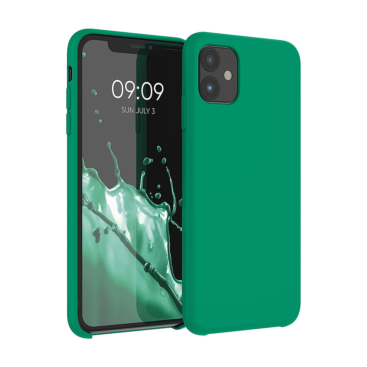 kwmobile Case Compatible with Apple iPhone 11 Case - TPU Silicone Phone Cover with Soft Finish - Emerald Green