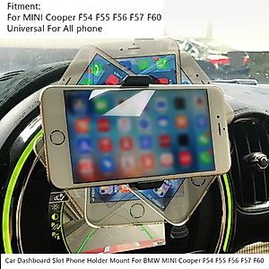 Topteng Dashboard Phone Holder for Car, Dashboard Slot Phone Holder Mount fits for BMW Mini Cooper F54 F55 F56 F57 F60, Please Check The Size and Model Before Ordering