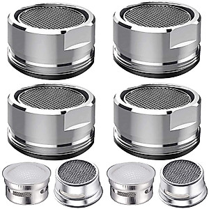 4Pcs Faucet Aerator 4 Pack Kitchen Sink Aerator Replacement Parts With Brass Housing 15/16 Inch Male Thread Aeratorwith gasket for kitchen and bathroom