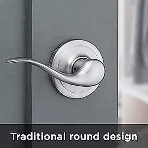 Kwikset Tustin Hall/Closet Lever with Microban Antimicrobial Protection in Satin Nickel