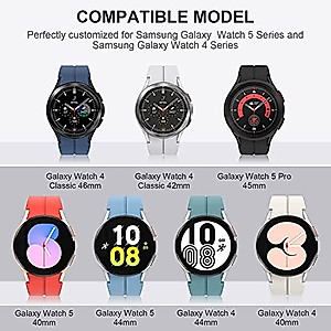 kitway Band Compatible for Samsung Galaxy Watch 5 Pro Band 45mm / Galaxy Watch 5/6 Bands 40mm 44mm Band, Galaxy Watch 6 Classic 43mm 47mm, No Gap Silicone Sport Strap