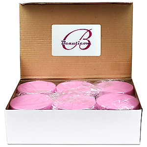 Beauticom 120g/120ml (4 Fl Oz) Thick Double Wall Leak-Proof Round Clear Plastic Jars with Flat Top Lids for Creams, Lotions, Powders, Glitters, and more… (Color: Pink Lid, Quantity: 12 Pieces)