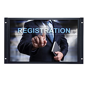 iChawk 19'' inch PC Monitor 1440x900 16:10 Widescreen HDMI-in USB Mteal Case Embedded Open Frame Wall-Mounted Industrial 4 Wires Resistive Touch LCD Screen Display with Built-in Speaker K190MT-592R