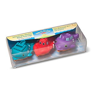 Melissa & Doug Sunny Patch Maritime Mates Boat Parade With 3 Linking Boats - Water Toys for Kids
