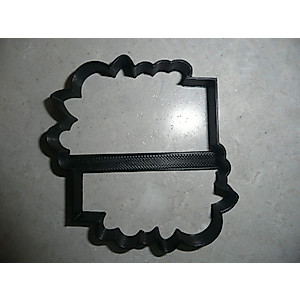 FLORAL SQUARE FRAME OUTLINE FLOWER EDGE COOKIE CUTTER MADE IN USA PR3225