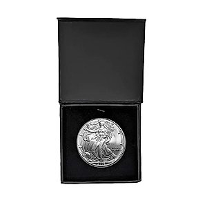 2006 - U.S. Silver Eagle in Plastic Air Tite in Magnet Close Black Gift Box - Gem Brilliant Uncirculated Dollar US Mint Uncirculated